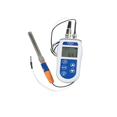 Digital pH Meter + pH Electrode Flat Surface with BNC Connector ...